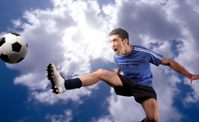 Voetballer stock foto. Afbeelding bestaande uit voetbal - 5279820
