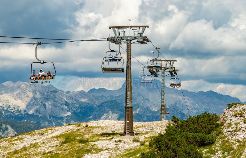 Vogel Ski Lifts editorial photography. Image of landscape - 228667287