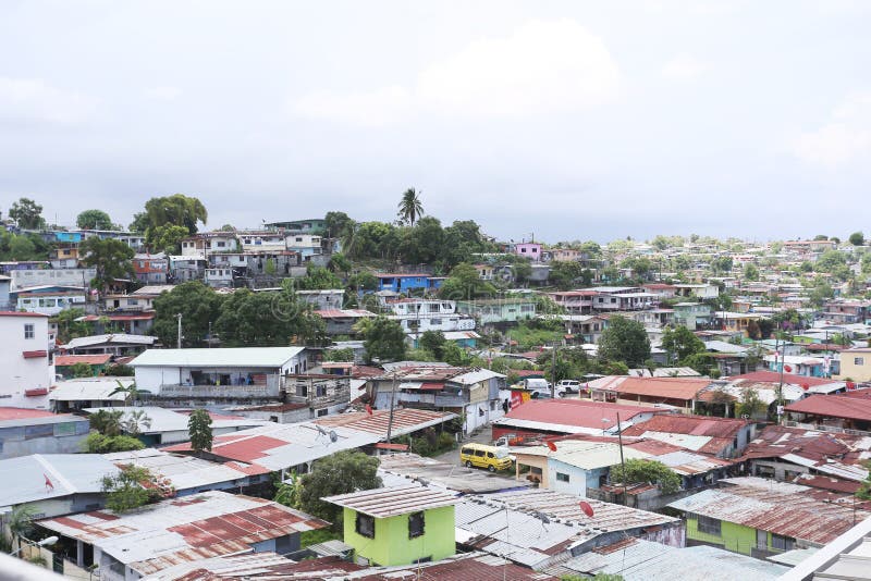Vogelperspektive Von Slums in Panama-Stadt, Panama Stockbild - Bild von ...