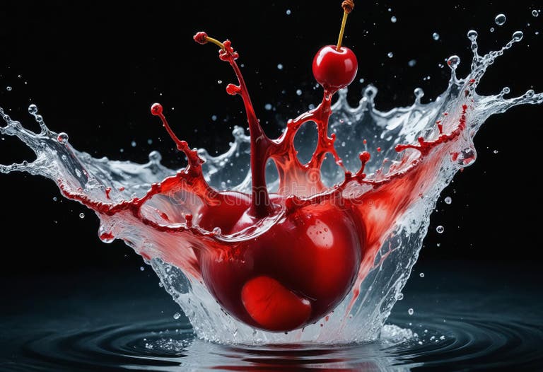 Vogue Style Cherry Dive stock illustration. Illustration of print - 327585553