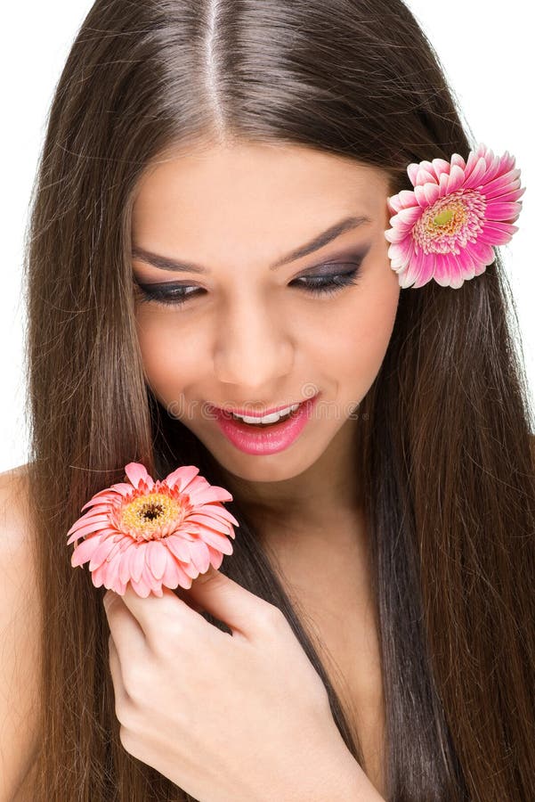 Vogue Style Portrait of Beautiful Delicate Woman Stock Photo - Image of ...