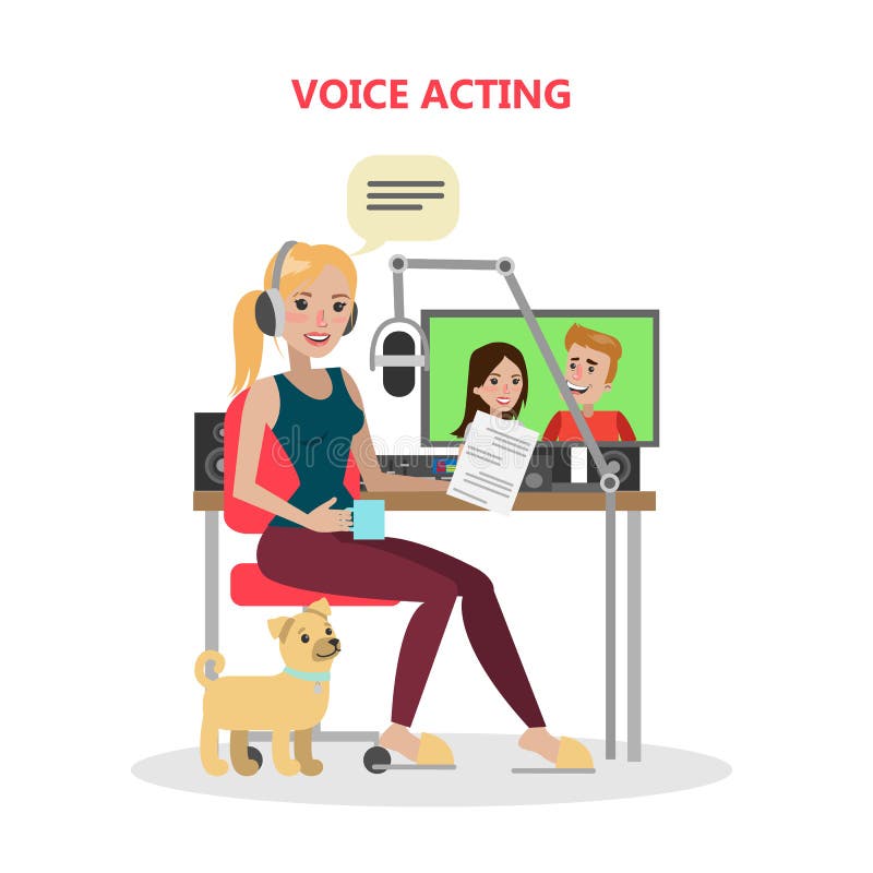 Woman Voiceover Stock Illustrations – 9 Woman Voiceover Stock ...