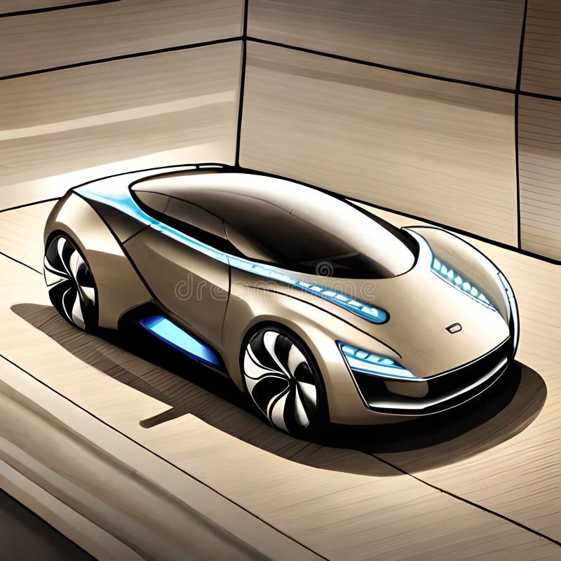 The Voice-Activated Cruiser: a Futuristic Electric Car Stock ...