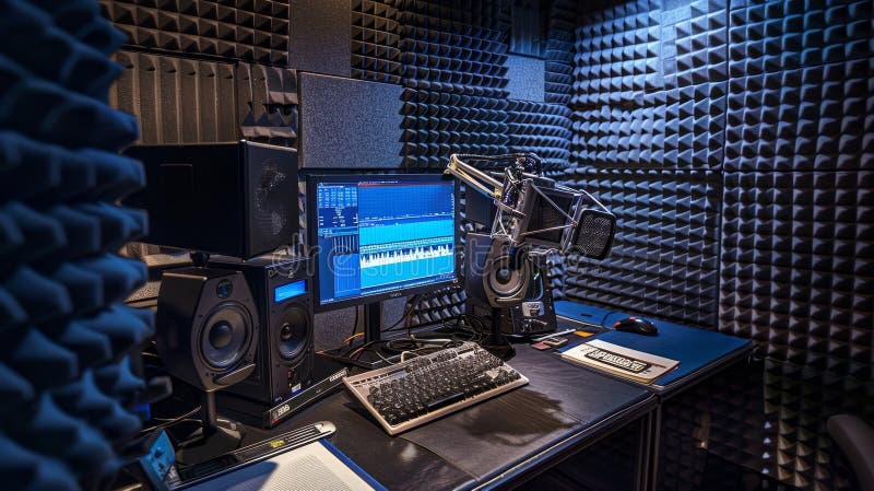 Voice Actor Recording in a Professional Studio with Ai Transcription ...