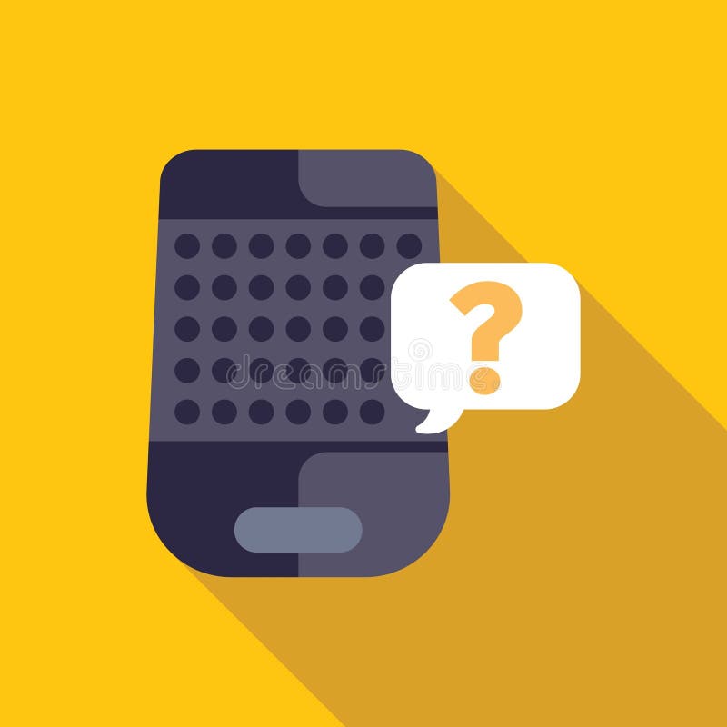 Voice Assistant Asking Question with Speech Bubble Icon Stock ...