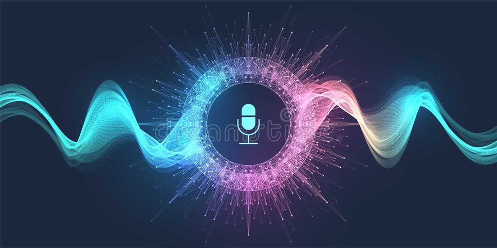Voice Assistant Concept. Voice AI Chat Bot Icon. Voice and Sound ...