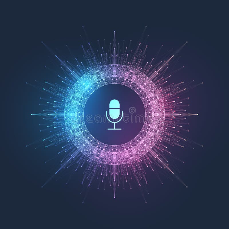 Voice Assistant Concept. Vector Sound Wave. Voice and Sound Recognition ...