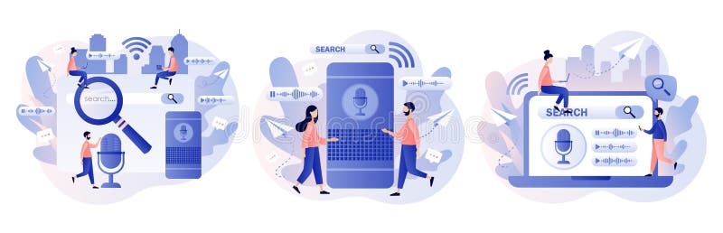 Voice Assistant Concept. Voice Controlled, Search, Activated Digital ...