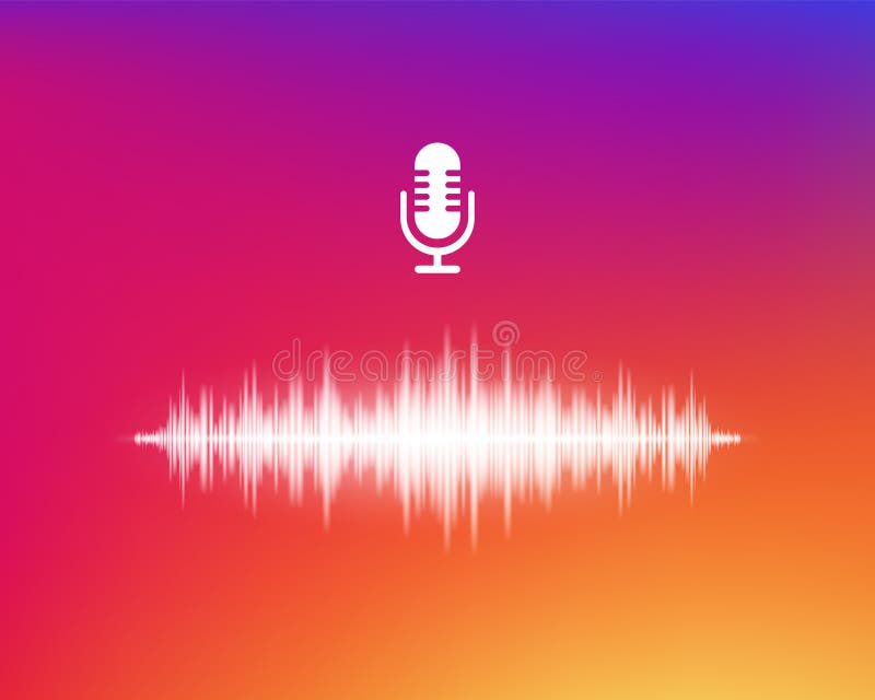 Voice Assistant Concept. Voice Recognition. Sound Wave with Imitation ...