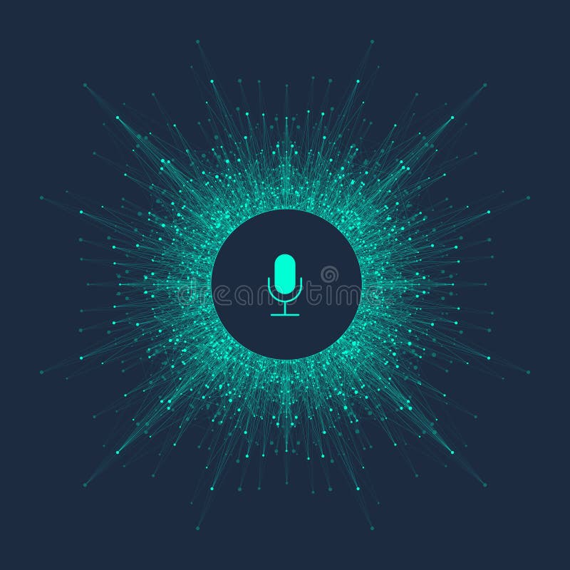 Voice Assistant Concept. Vector Sound Wave. Voice and Sound Recognition ...