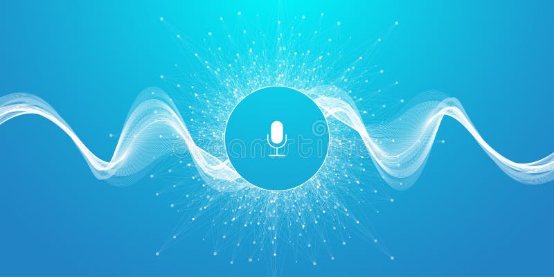 Voice Assistant Concept. Vector Sound Wave. Voice and Sound Recognition ...