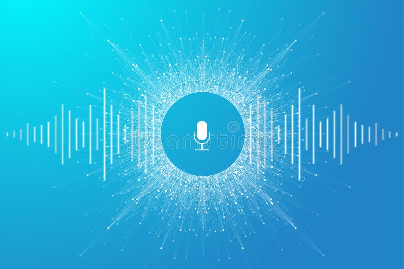 Voice Assistant Concept Vector Sound Wave Voice And Sound Recognition Equalizer Wave Flow