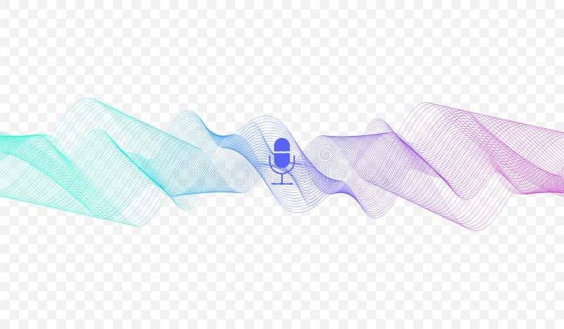 Voice Assistant Concept. Vector Sound Wave. Voice and Sound Recognition ...