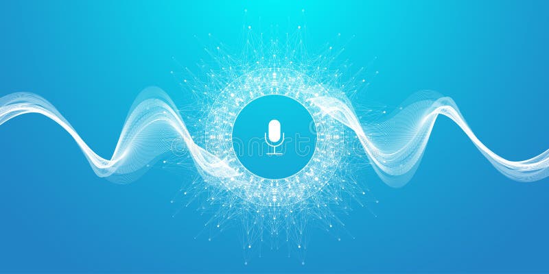 Voice Assistant Concept. Vector Sound Wave. Voice and Sound Recognition ...