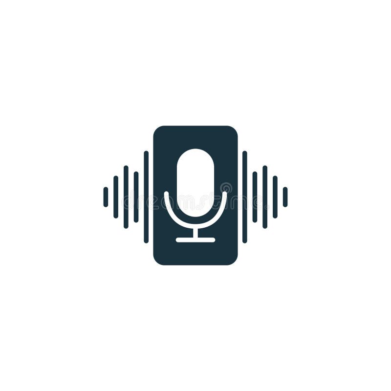 Voice Assistant Icon. Monochrome Simple Virtual Assistant Icon for ...