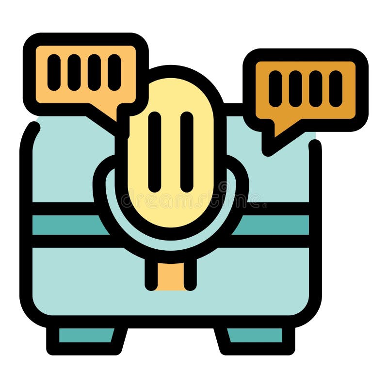 Voice Assistant Recording Audio Message on Smart Speaker Stock Vector ...