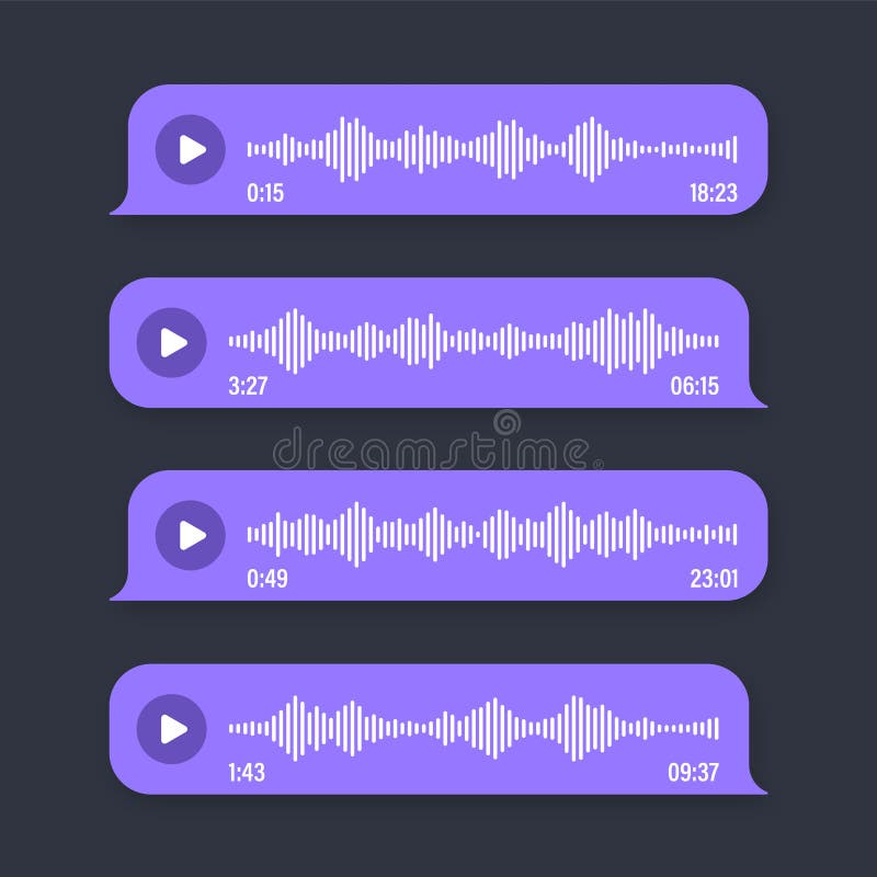 Voice, Audio Message, Speech Bubble. SMS Text Frame. Social Media Chat ...