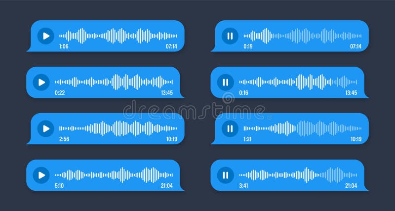 Voice, Audio Message, Speech Bubble. SMS Text Frame. Social Media Chat ...