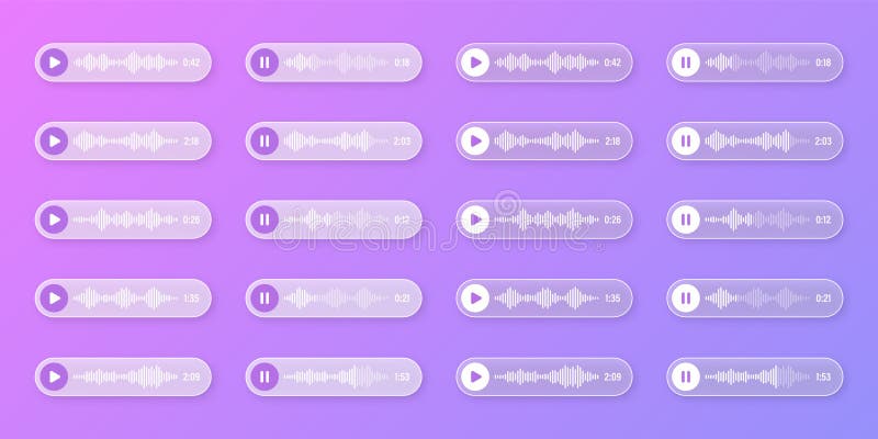 Voice, Audio Message, Transparent Speech Bubbles. SMS Text Frame ...
