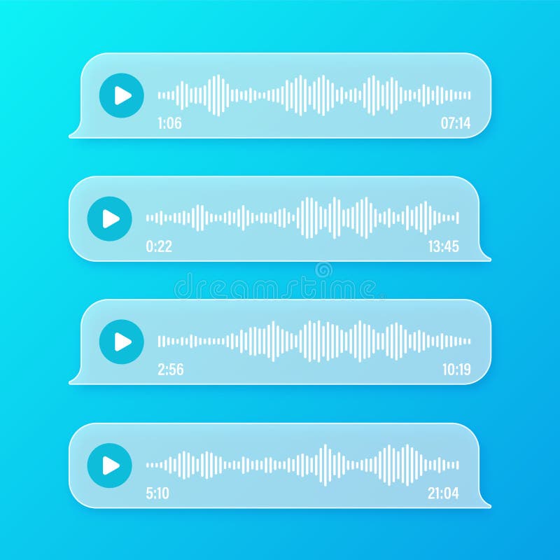 Voice, Audio Message, Transparent Speech Bubbles. SMS Text Frame ...