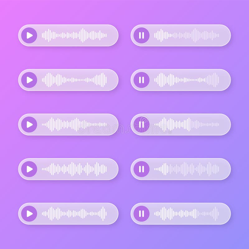 Voice, Audio Message, Transparent Speech Bubbles. SMS Text Frame ...