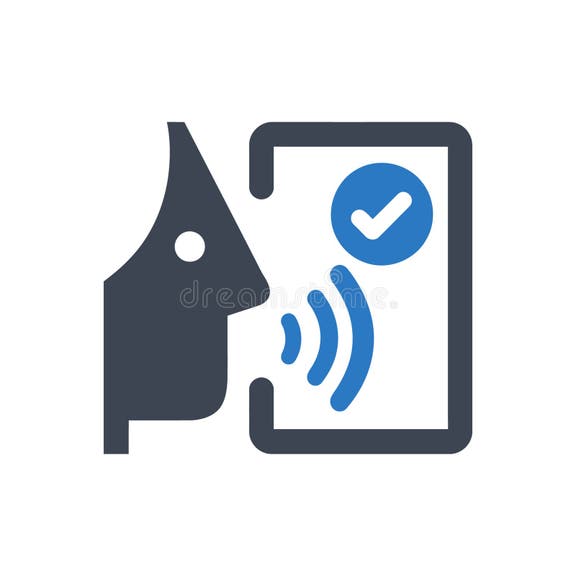 Voice Authentication Icon stock vector. Illustration of sign - 361702122