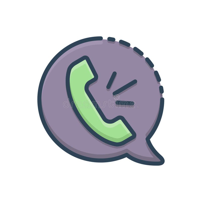 Color Illustration Icon for Voice Call, Phone and Contact Stock ...