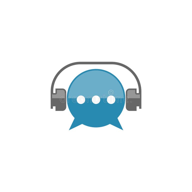 Voice Chat Logo Template Design Stock Illustration - Illustration of ...