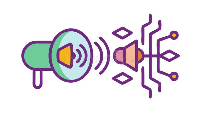 Voice Command AI Processing, Vector Design Generative AI Stock Vector ...