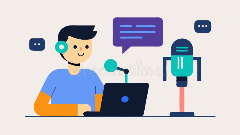 Voice Command Coding a Developer Speaking into a Microphone with Code ...