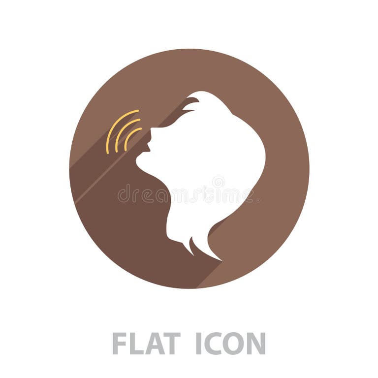 Voice Command Control Icon. Person Talking Stock Illustration ...