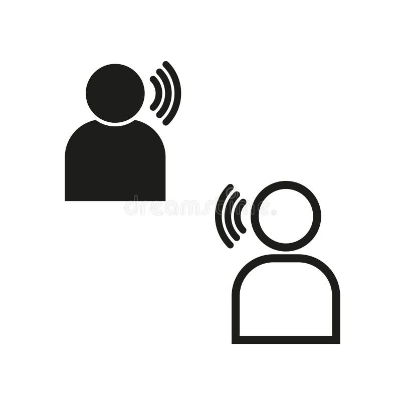 Voice Command Interface. Sound Waves Vector Illustration. Person ...