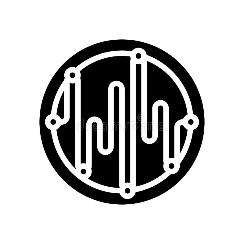 Voice Command Wave Deep Learning Glyph Icon Vector Illustration Stock ...