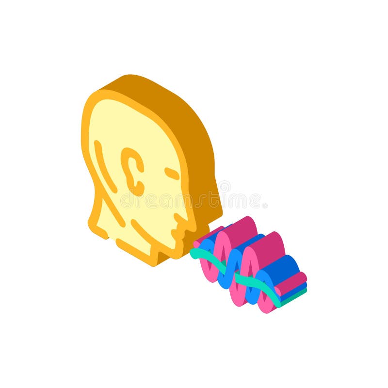 Voice Command Wave Deep Learning Isometric Icon Vector Illustration ...