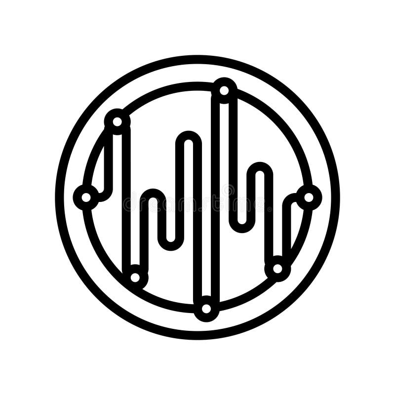 Voice Command Wave Deep Learning Line Icon Vector Illustration Stock ...