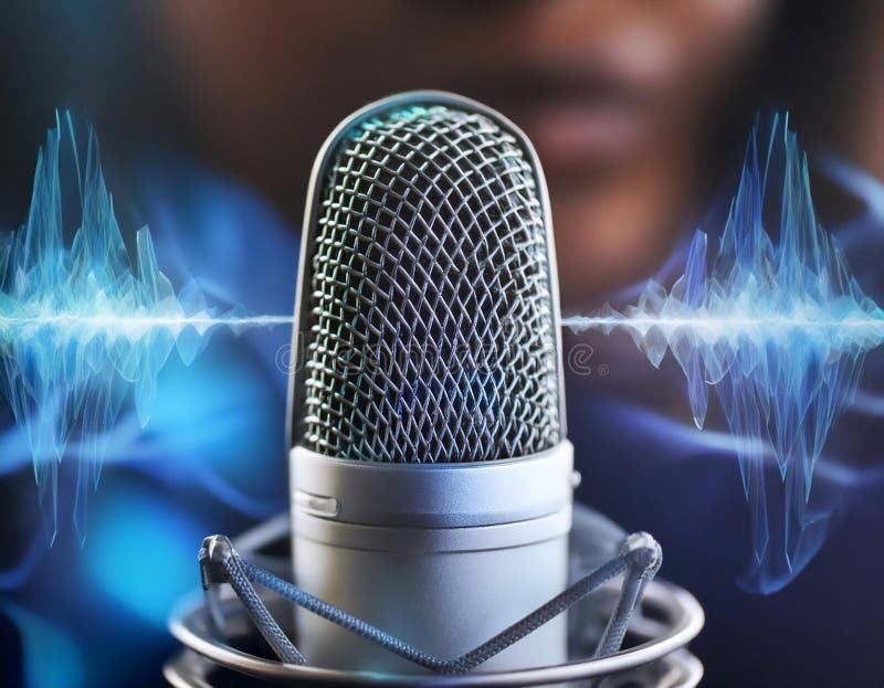 Voice and Communication, Featuring Sound Waves and a Microphone ...