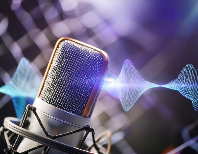 Voice and Communication, Featuring Sound Waves and a Microphone ...