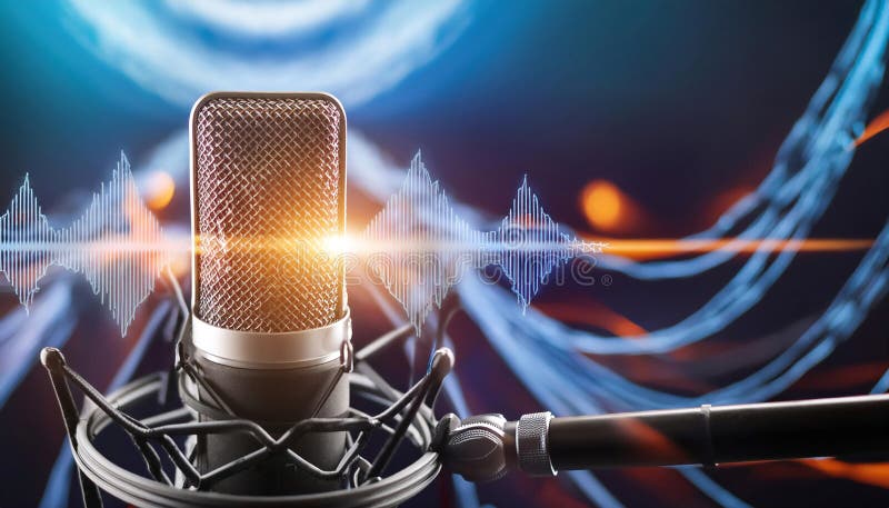 Voice and Communication, Featuring Sound Waves and a Microphone ...