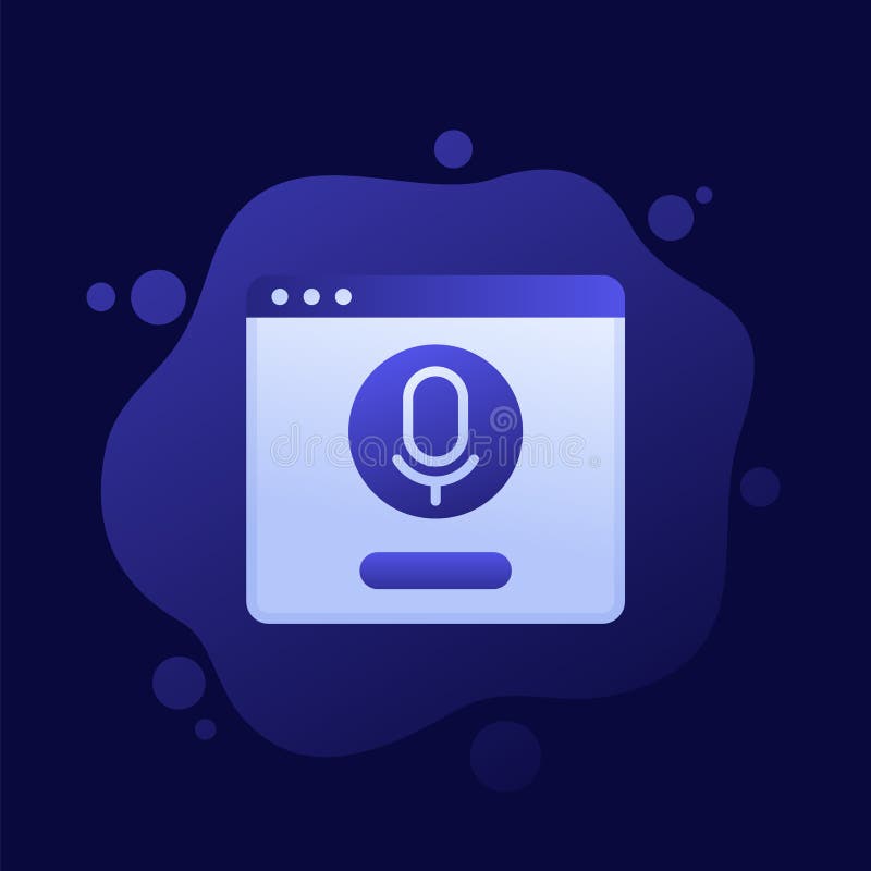 Voice Control and Audio Recognition Icon, Vector Stock Vector ...