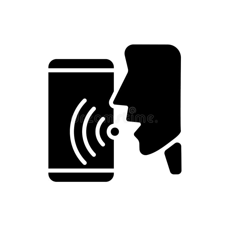 Black White Icon Voice Command Control Stock Illustrations – 360 Black ...