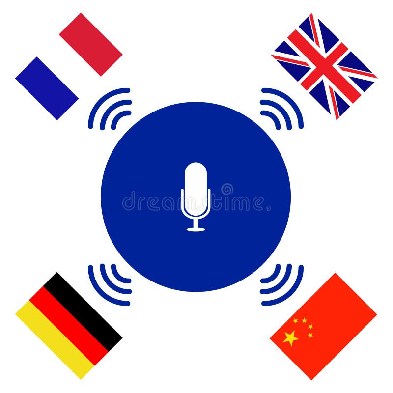 Voice Control - Foreign Languages Stock Vector - Illustration of ...