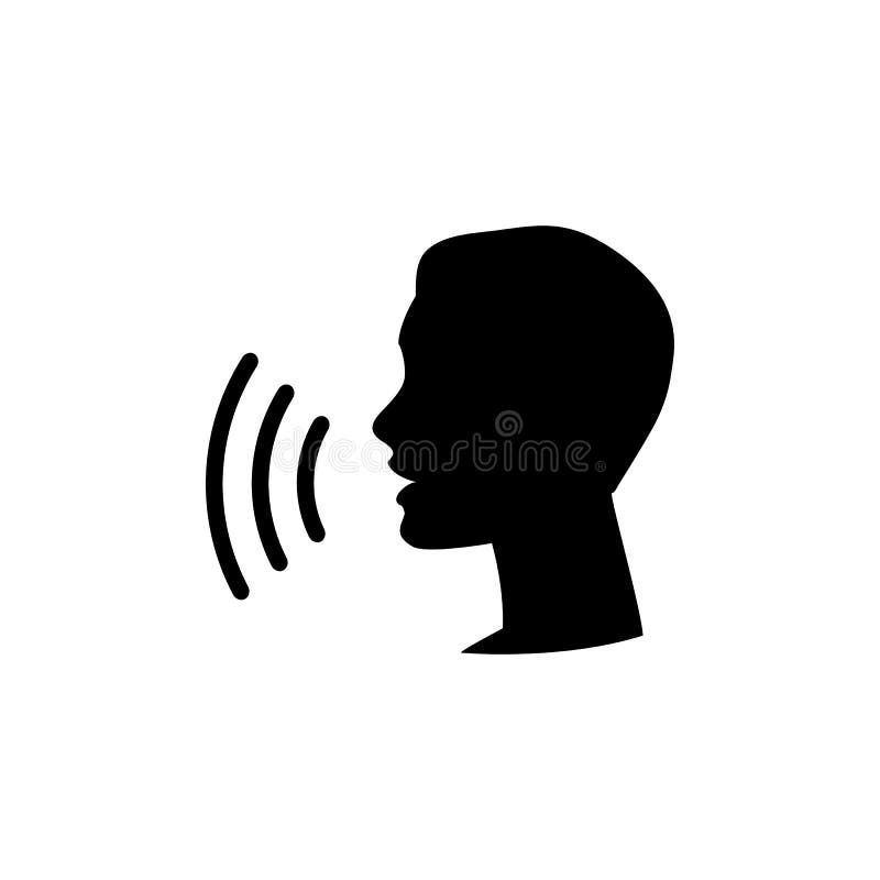 Voice Control Icon Set. Speak or Talk Recognition Linear Icon, Speaking ...