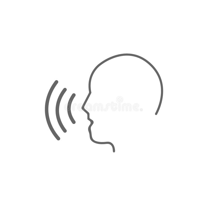 Voice Control Icon on White Stock Vector - Illustration of microphone ...