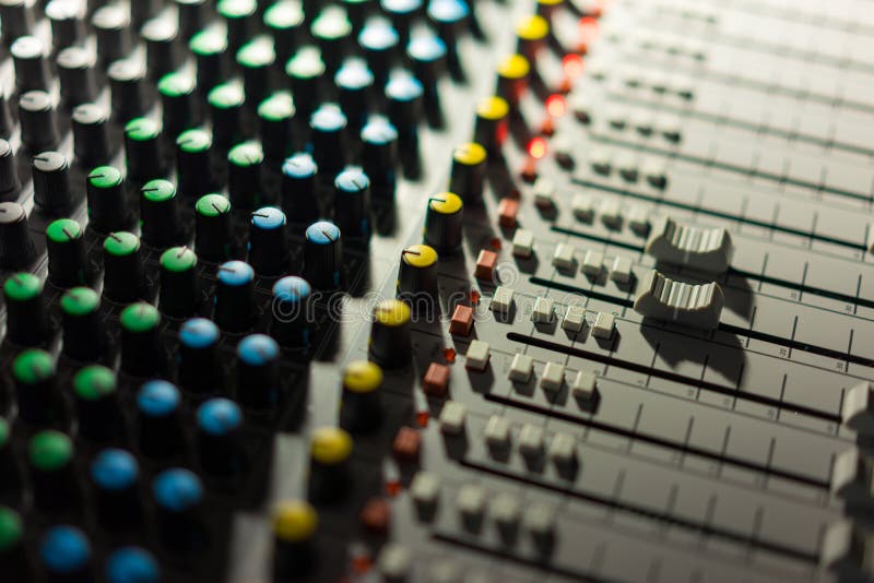 Voice Control Platform in a Dark Room. Stock Image - Image of control ...