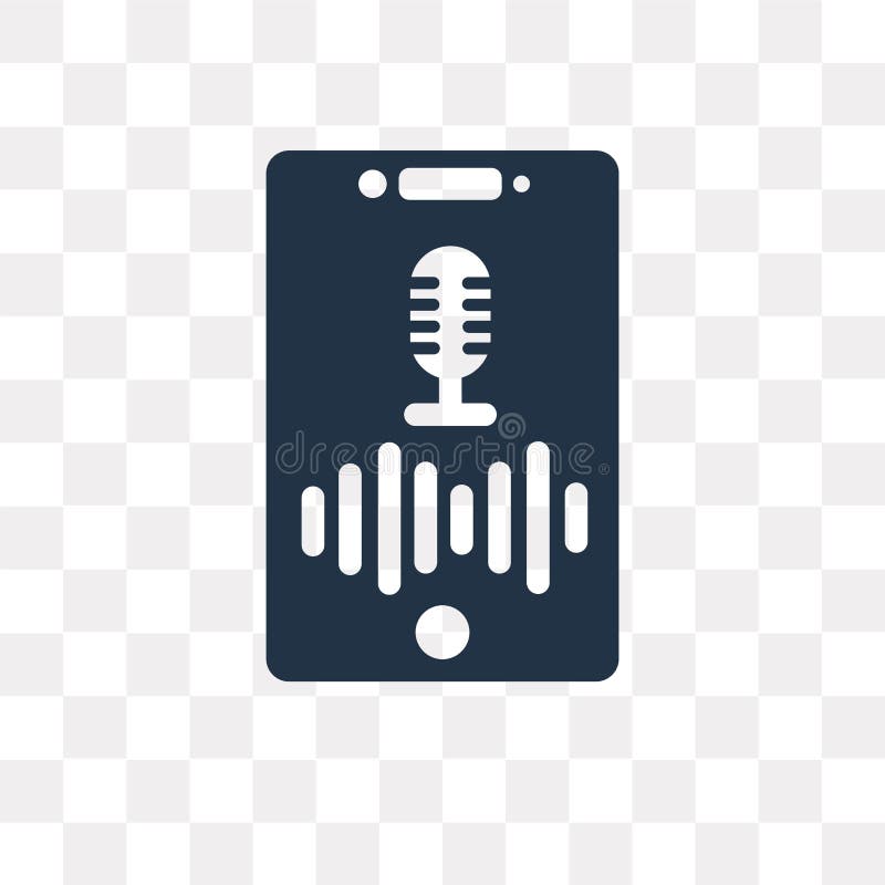 Voice Control Vector Icon Isolated on Transparent Background, Voice ...