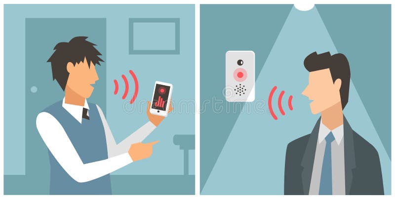 Voice Control Vector Illustration. Smart Computer Stock Vector ...