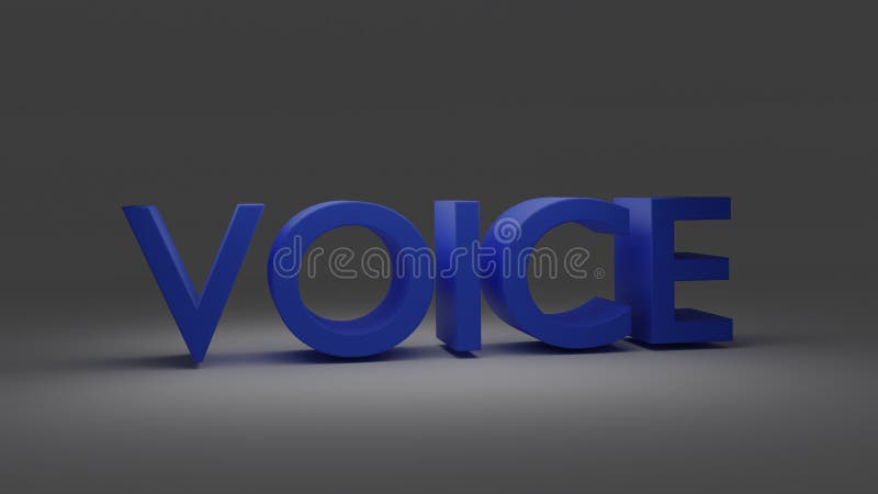 Voice 3d Letter Background Image. Stock Illustration - Illustration of ...