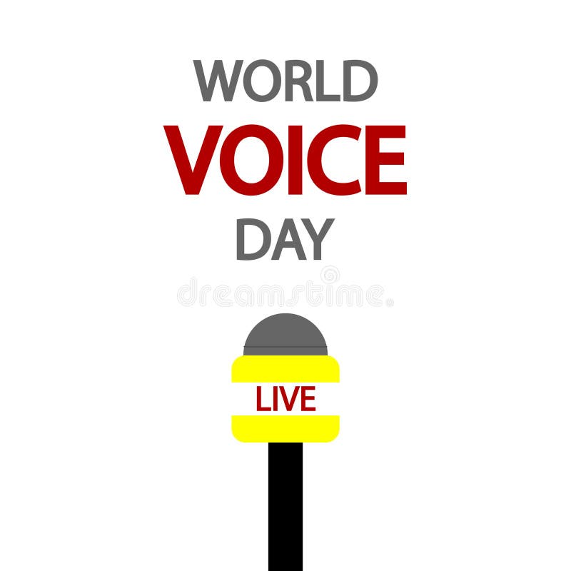 Voice Day World microphone stock vector. Illustration of graphic ...