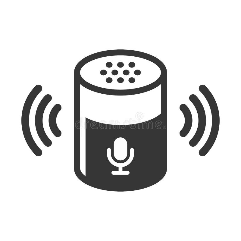 Voice Device Smart Assistant Icon on White Background. Vector Stock ...