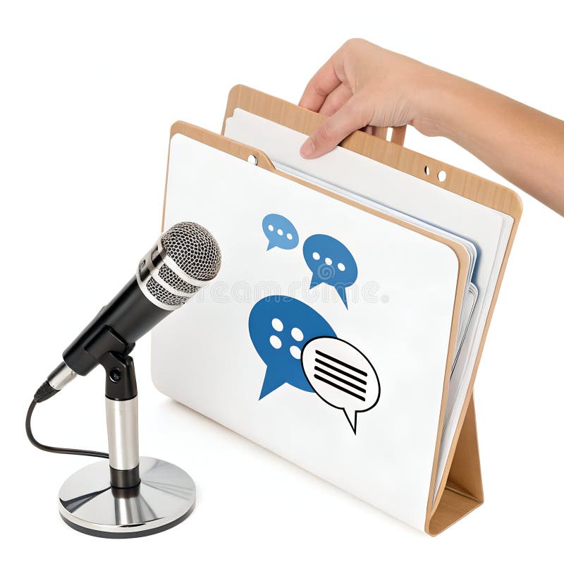 "Voice Folder Icon Illustration Isolated on White Background Stock ...